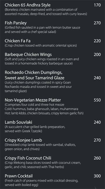 Menu at Troika, Bengaluru, XJ8R+4PR