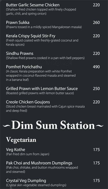 Menu at Troika, Bengaluru, XJ8R+4P2