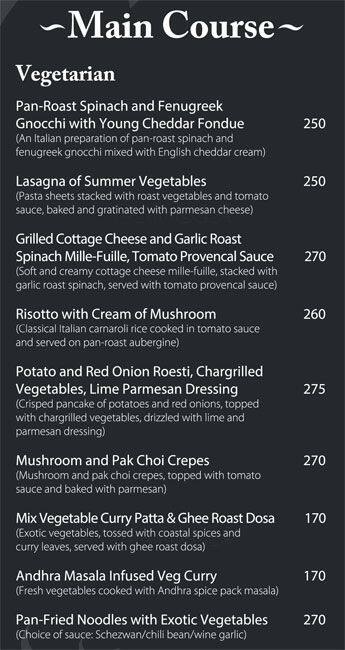 Menu at Troika, Bengaluru, XJ8R+4PR