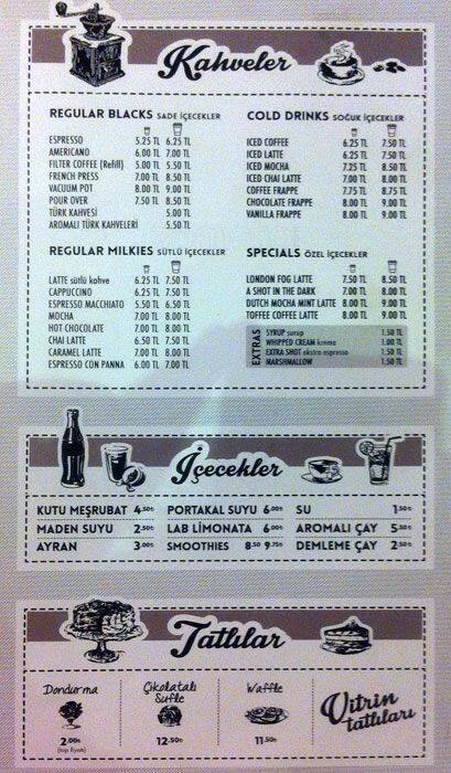 Menu at Coffee Lab, Ankara, Ceyhun Atuf Kansu Cd. 114/E D:11