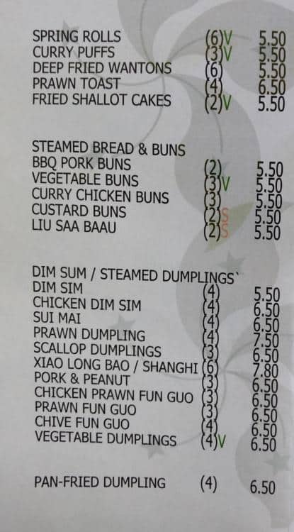 Menu at Seven Heaven Chinese Take Away restaurant, Ashgrove