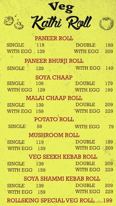 RollsKing Menü, RollsKing, Sector 18, Noida için Menü - Zomato
