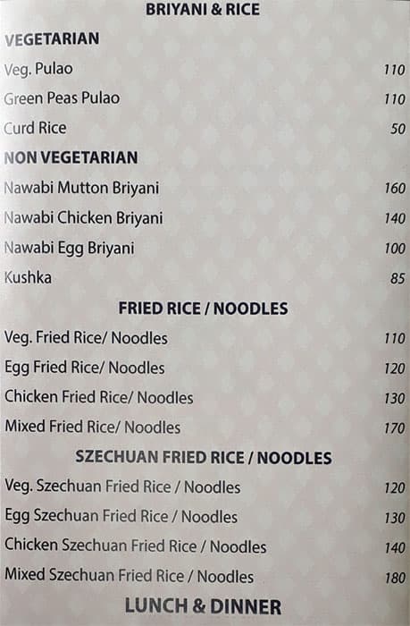 Menu at Vellore Cafe, Vellore, W48M+4JH