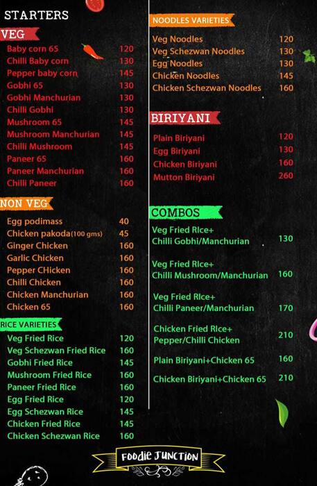 Menu of The Biriyani House, Mogappair, Chennai