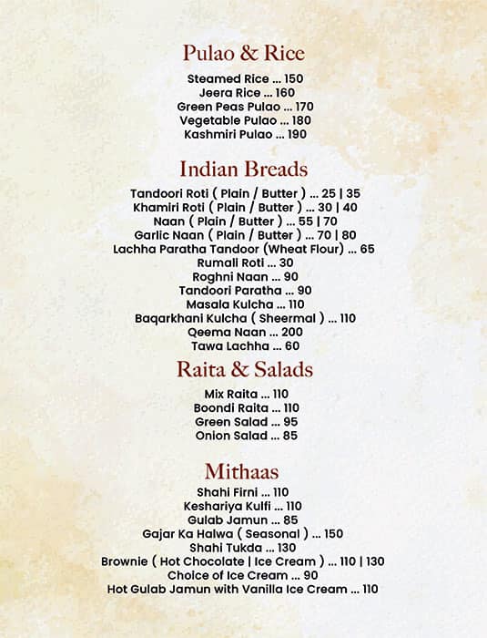 Menu at Karim's - Original From Jama Masjid Delhi 6, Kolkata, 84