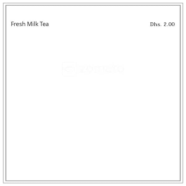 Menu at Original Royal Taste cafeteria, Abu Dhabi