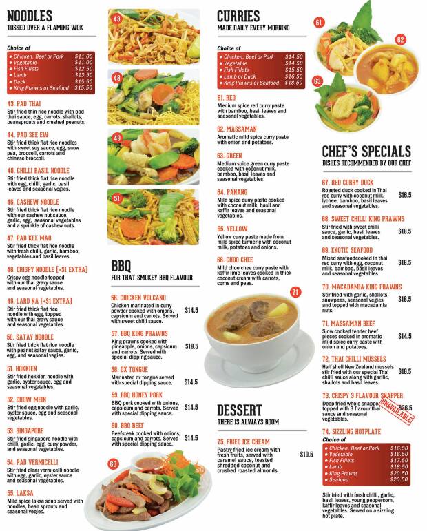 Menu at Authentic Thai Delight restaurant, Liverpool