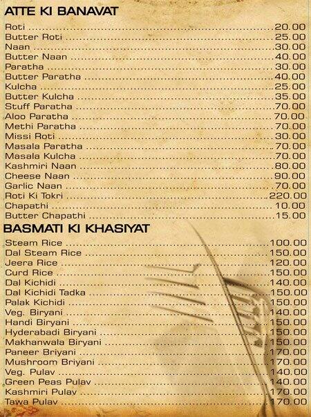 Menu at Hotel Sai Sagar, Thane, Happy Valley