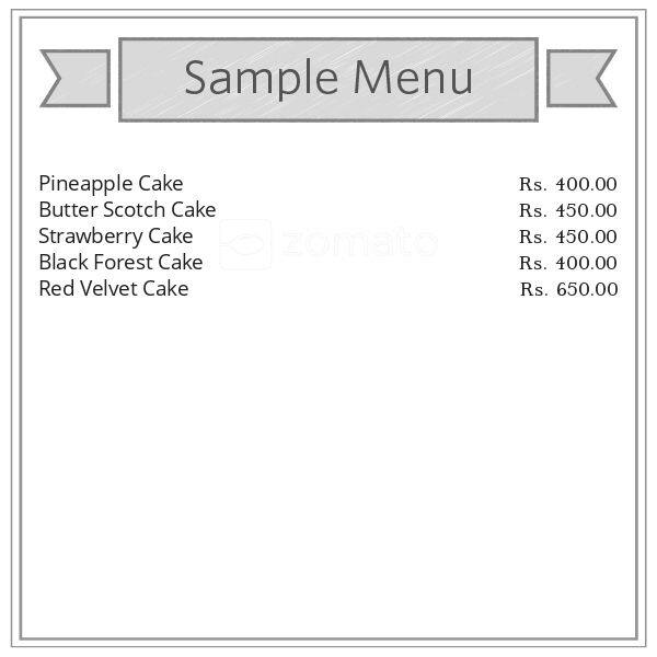 Menu of Royal Bakery, Palam, New Delhi