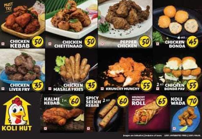 Menu at Five star crispy fried chicken/ Koli Hut, Chennai