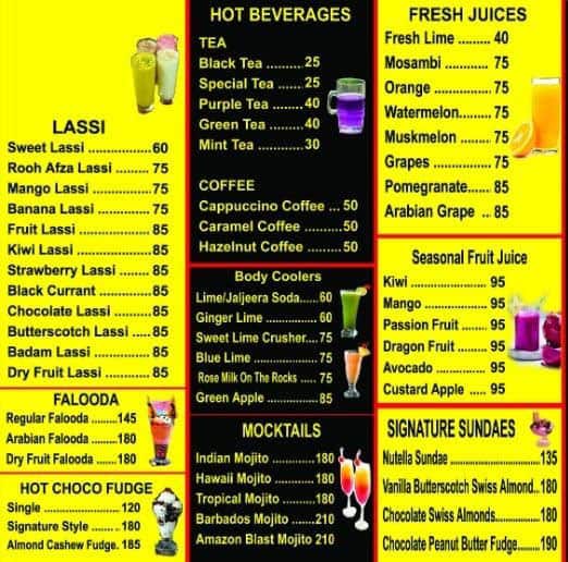 Menu of Lassi & Shawarma Cafe, Basavanagudi, Bangalore
