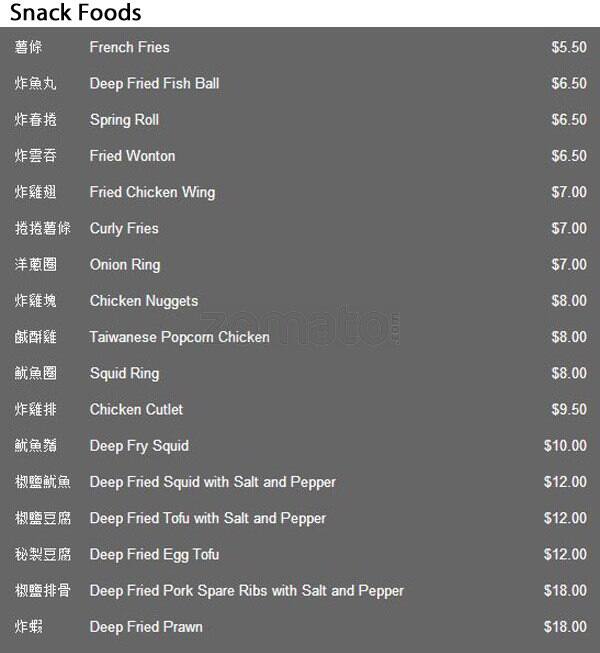 Menu at The Cube Restaurant, Auckland