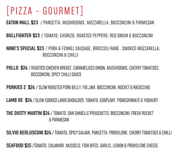 Menu at The Last Piece cafe, Oakleigh