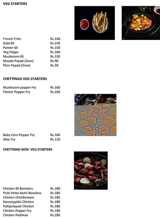 Menu at JK BAR, Coimbatore