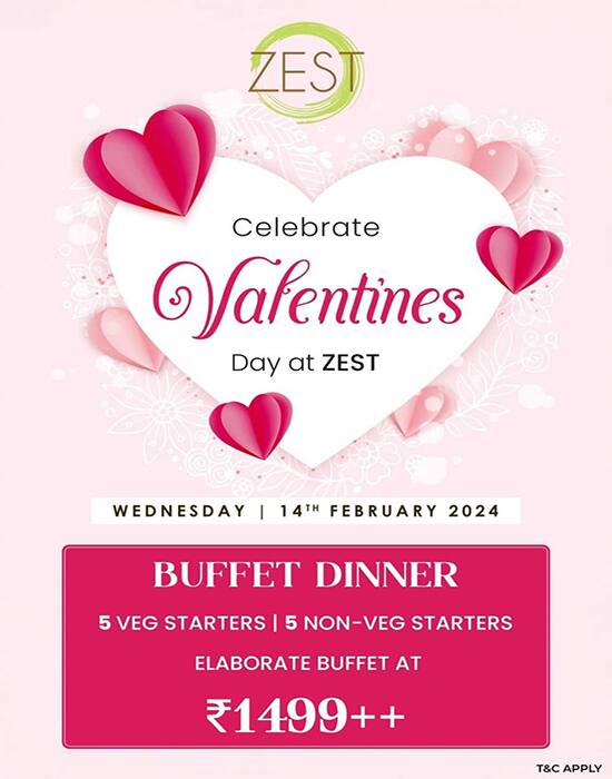 Menu of Zest, Lavelle Road, Bangalore