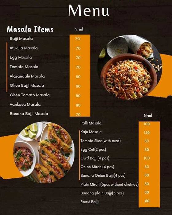 Menu of Sri Lakshmi Narasimha Muntha Masala, Madhapur, Hyderabad