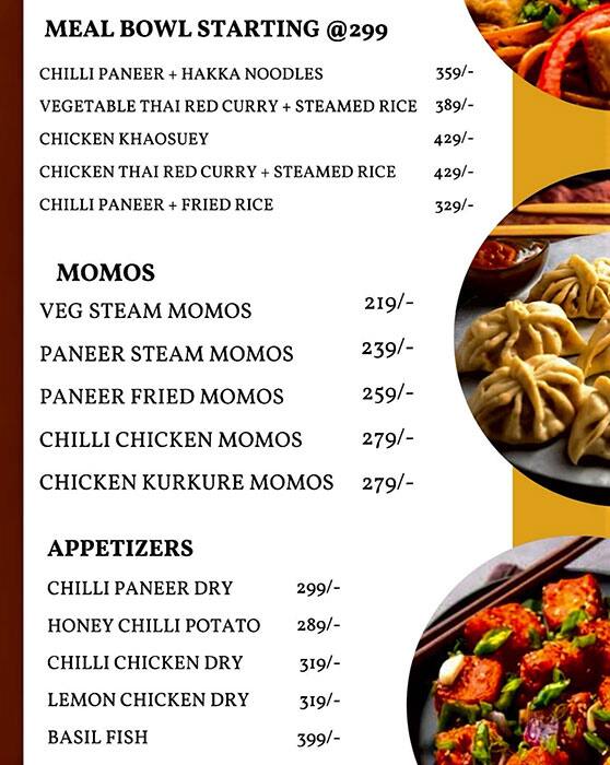 Menu of Chinese Hotspot, Udyog Vihar, Gurgaon