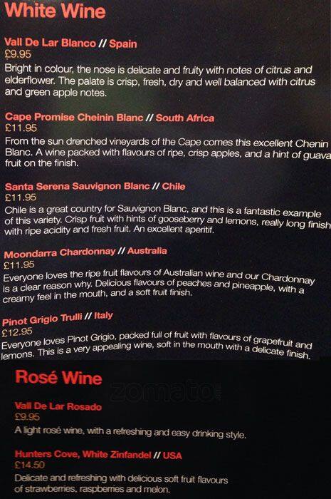 Menu at Kudos pub & bar, Glasgow