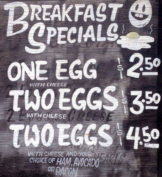 Menu at Jump Start Deli and Grocery cafe, San Francisco