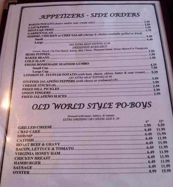 Menu at Landmark Café & Grill cafe, Lucedale