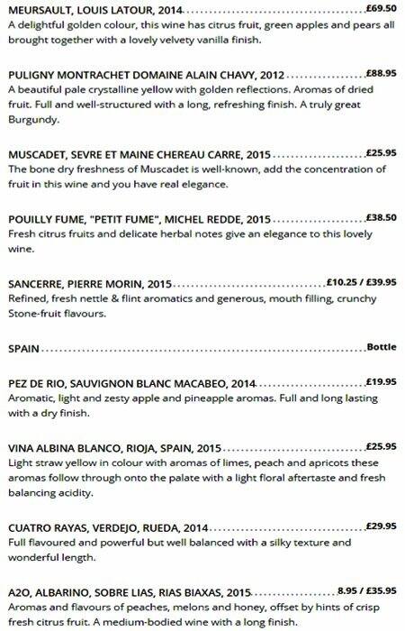 Menu at dion bar & restaurant, London