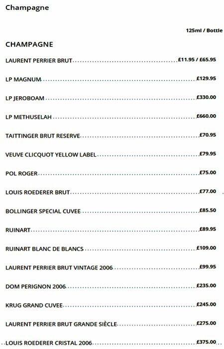 Menu at dion bar & restaurant, London