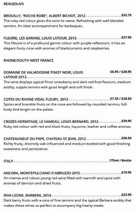 Menu at dion bar & restaurant, London