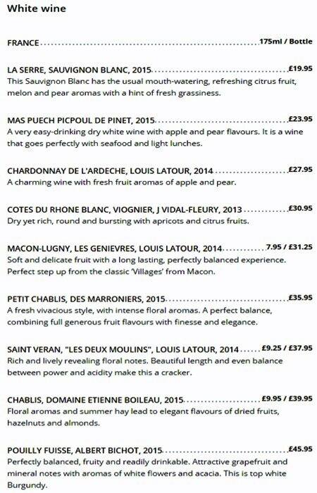 Menu at dion bar & restaurant, London