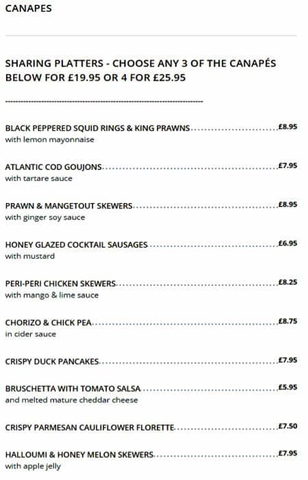 Menu at dion bar & restaurant, London