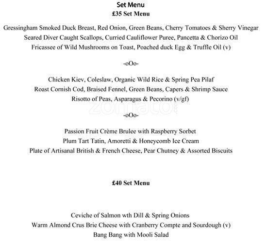 Menu at The Portman pub & bar, London, 51 Upper Berkeley St
