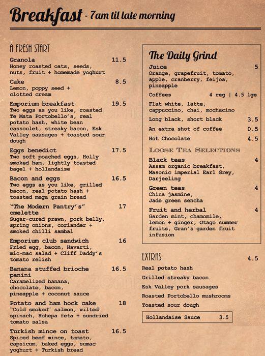 Emporium Eatery & Bar Menu - Menumania/Zomato