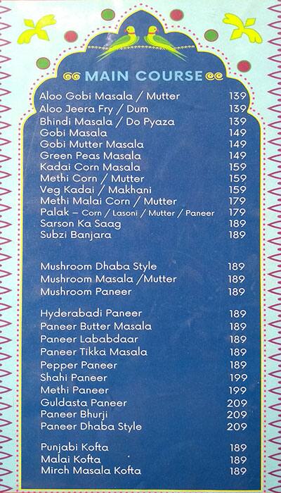 Menu at Dhaba Cafe, Chennai, No 18