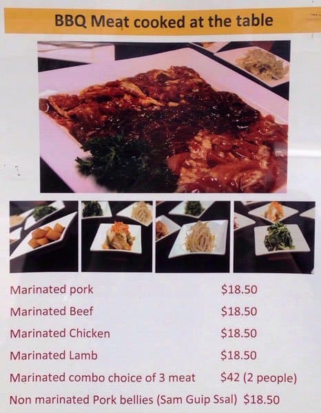 Menu at Seoul Buffet Korean BBQ & Steamboat, Perth, Shop 2