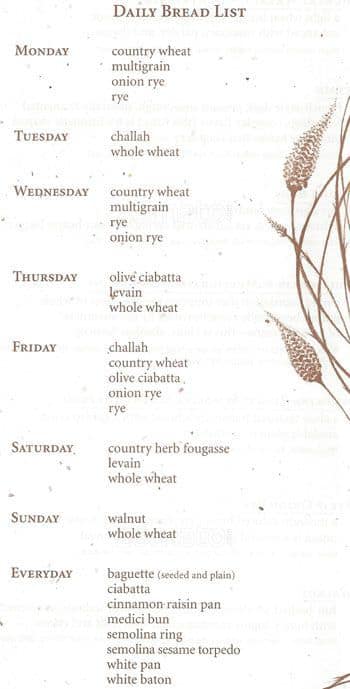 Menu at Medici On 57th pizzeria, Chicago