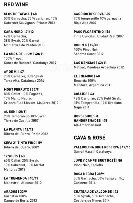 Menu at Niu Kitchen restaurant, Miami