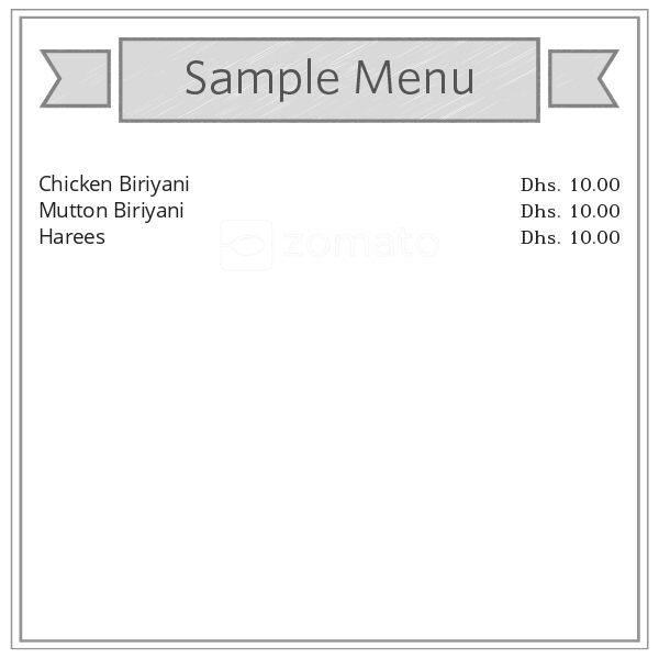 Menu of Noor Popular Kitchen, Ajman Industrial Area, Ajman