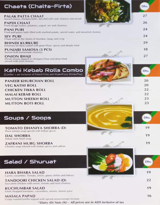 Menu at 25 Degrees North Restaurant, Dubai, Damac Executive Heights ...