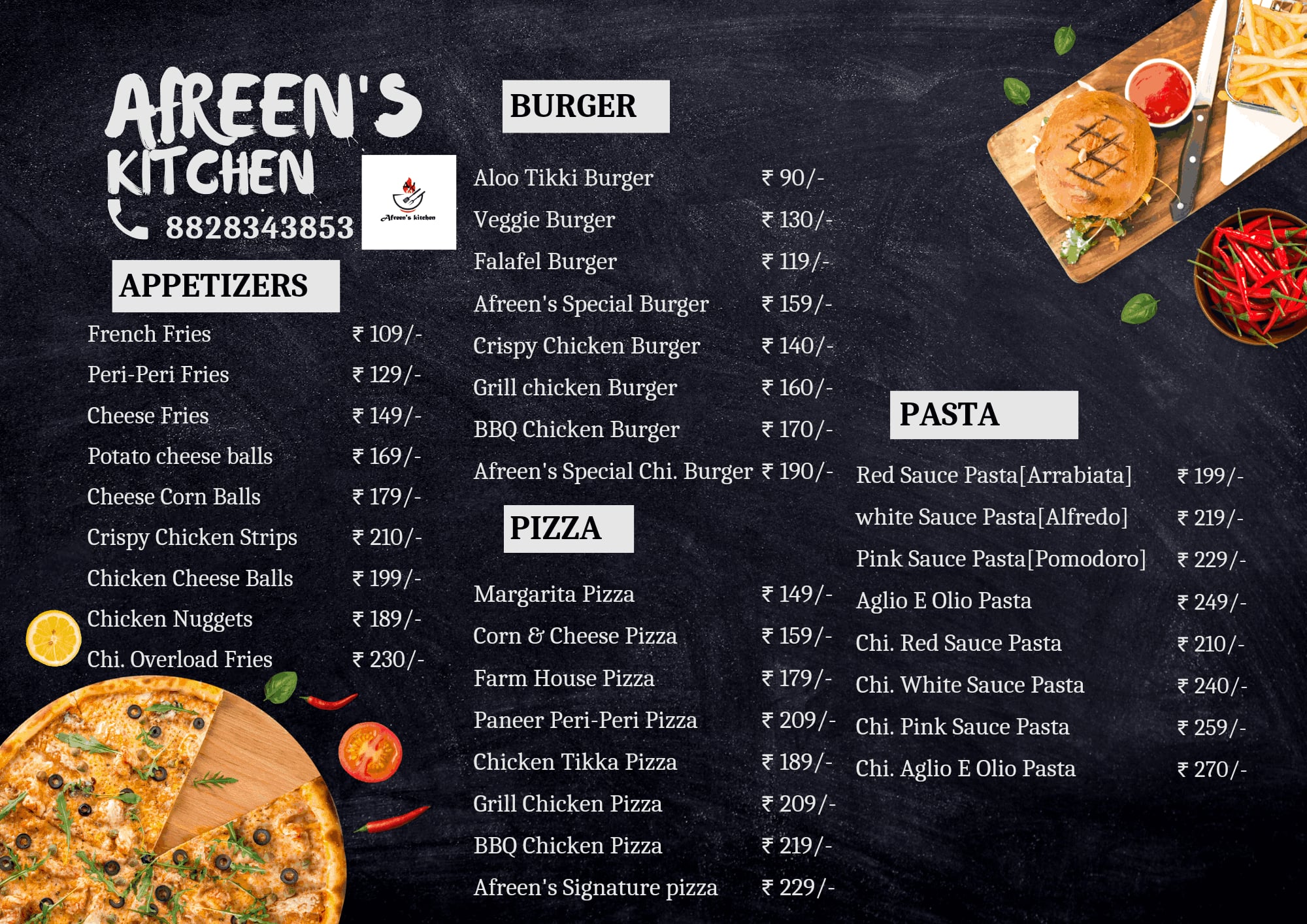 Menu of Afreen's Kitchen, Wagle Estate, Thane West, Thane
