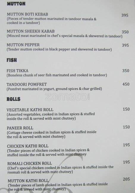 Menu at Soho Cafe, Bengaluru, 33 Church Street