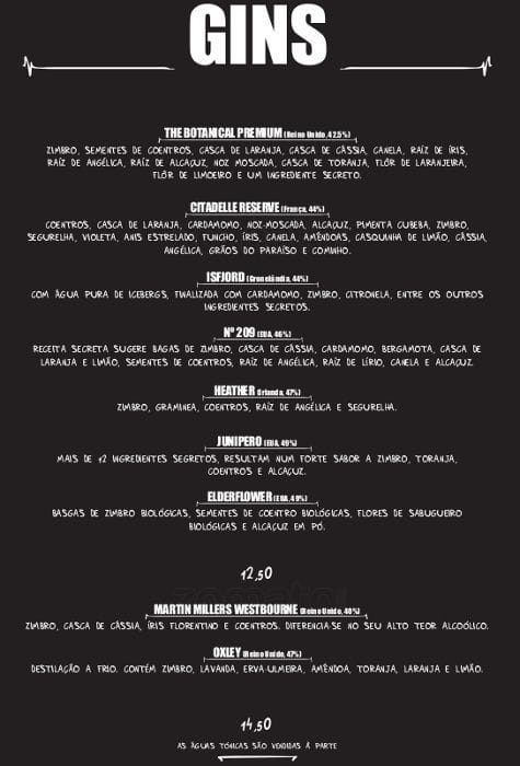 Menu at Honorato Rio fast food, Lisbon, Alameda dos Oceanos