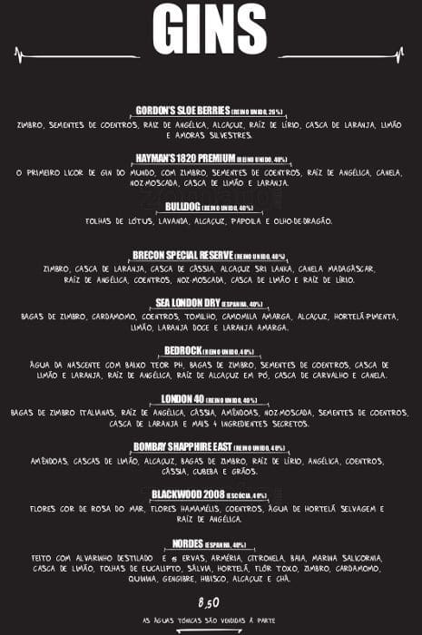 Menu at Honorato Rio fast food, Lisbon, Alameda dos Oceanos