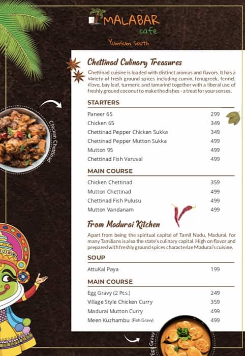 Menu at Malabar Cafe, Delhi, M-20