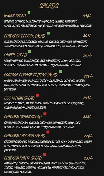 Menu of Salads & Coolers, Vasai, Mumbai