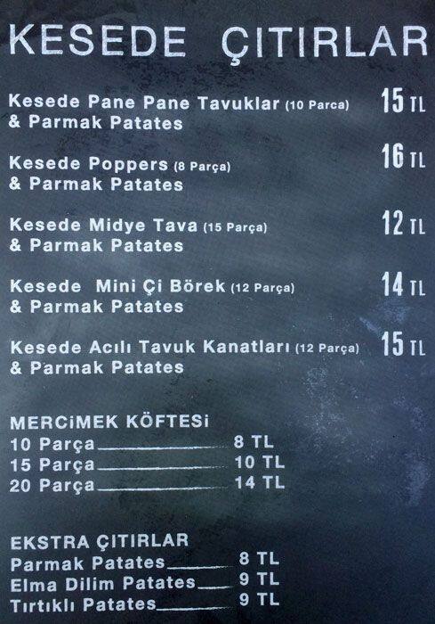 Carta del pub y bar Small Beyoglu Factory, Estambul