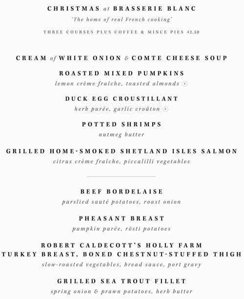 Brasserie Blanc Menu, Menu for Brasserie Blanc, City of London, London ...