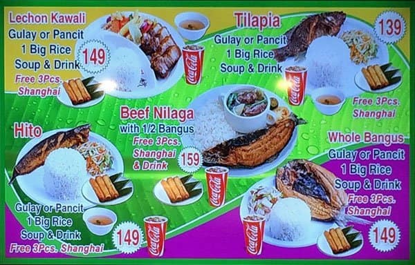 Menu at Kamay Kainan restaurant, Pasay, L1