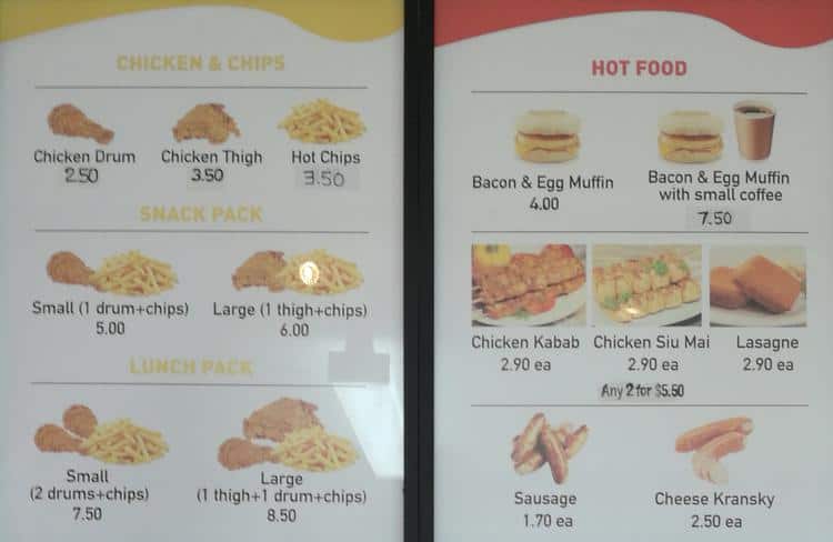 Menu at Boston Bakery Coffee, Auckland