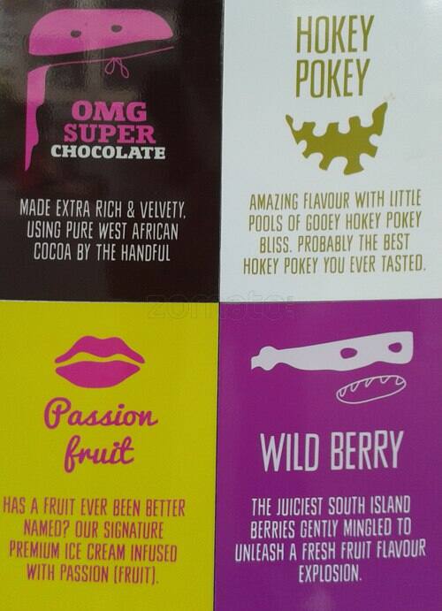 Menu at Pride & Joy desserts, Auckland, Sylvia Park