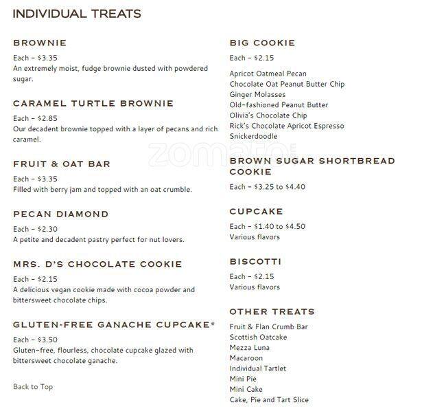 Menu at Macrina Bakery, Seattle, 615 W McGraw St