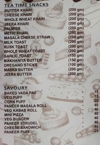 Menu of Finom Cake Stop, Borivali West, Mumbai
